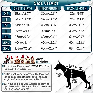 Bonaweite Warm Dog Coat, Waterproof Dog Winter Jacket for Large Medium Small Dogs, Dog Fleece Vest Dog Snowsuit Dog Cold Weather Coat, Doggy Sweater Hoddies Apparel Dog Coat with Harness Built in