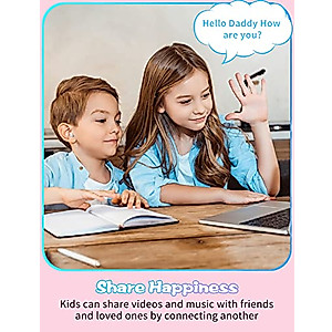 Togetface Kids Bluetooth Earphones - Pink Wireless Kids Earbuds - as a Gift for Kids to use at School 36 Hours Playtime Cordless Girls Earbuds - Cartoon Kids Headphones - for iPhone Android