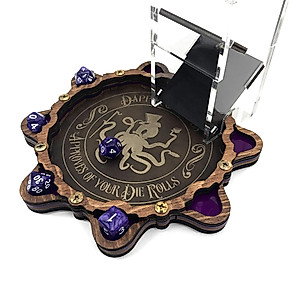 C4Labs 9" Padded Vegan Leather Dapper Octopus Dice Tray - Purple