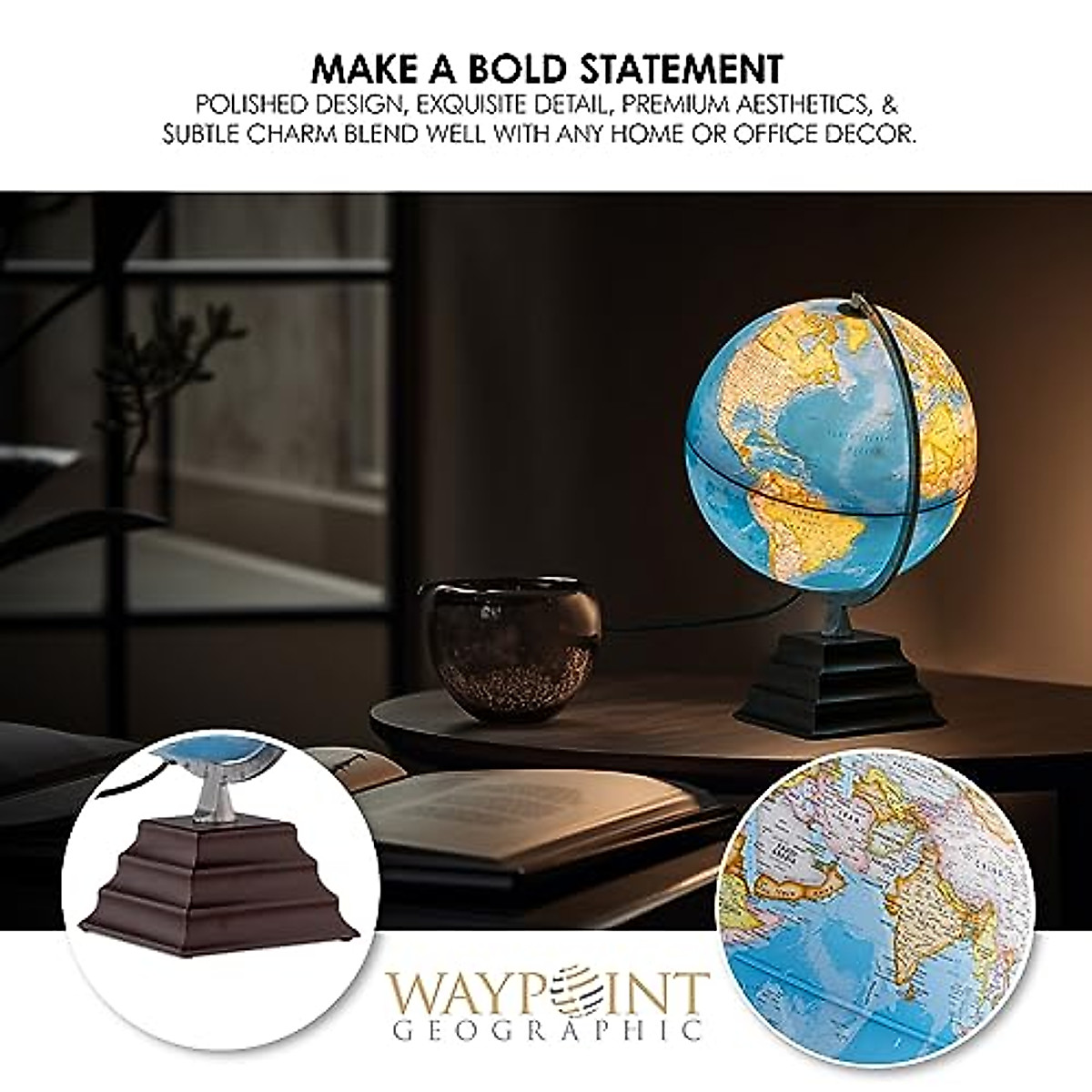Waypoint Geographic Pacific Plus Illuminated Globe