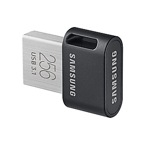 Samsung FIT Plus USB Flash Drive Type-A 256GB 400MB/s Read 110MB/s Write Compact USB 3.1 Memory Stick with Keyring Grey MUF-256AB/APC