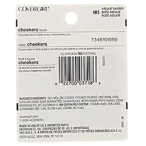 CoverGirl Cheekers Blush, Natural Twinkle [183], 0.12 oz (Pack of 2)