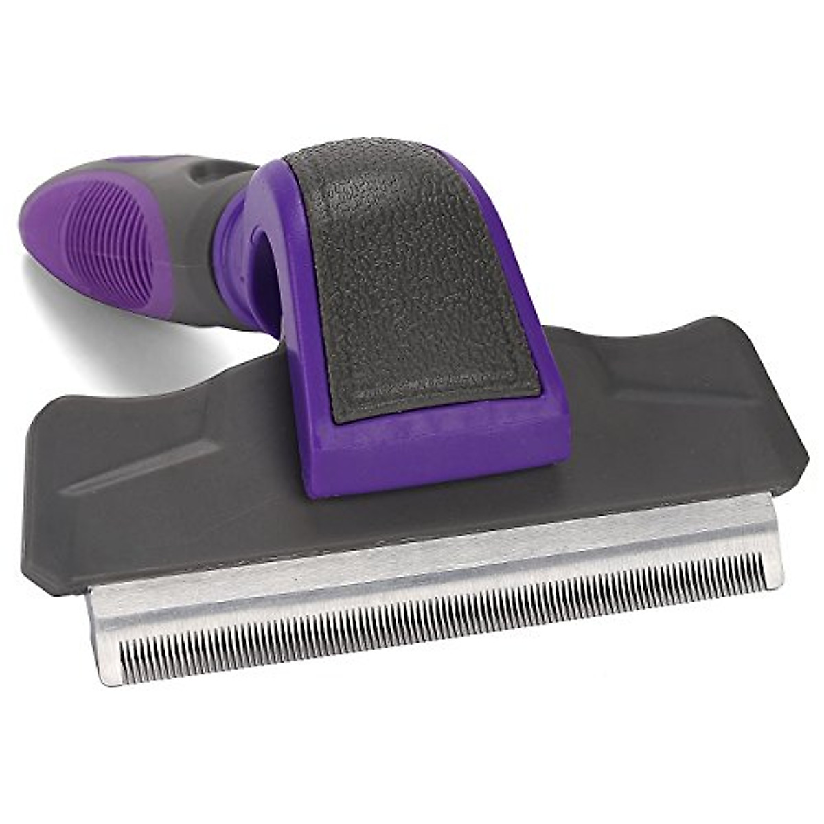 Hertzko Pet Deshedding Tool Gently Removes Shed Hair - for Small, Medium, Large, Dogs and Cats, with Short to Long Hair