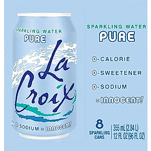 LaCroix Sparkling Water, Pure, 12 Fl Oz (pack of 8)