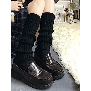 NUFIWI Harajuku Japanese Lolita Leg Warmers Gothic Knit Long Socks Leggings Gaiters Knee Goth Winter Cuff Ankle Heap Sock