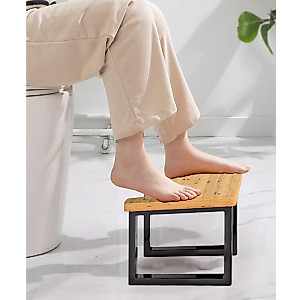 REGIS Bamboo Toilet Stool for Adults, 7" Poop Stool,