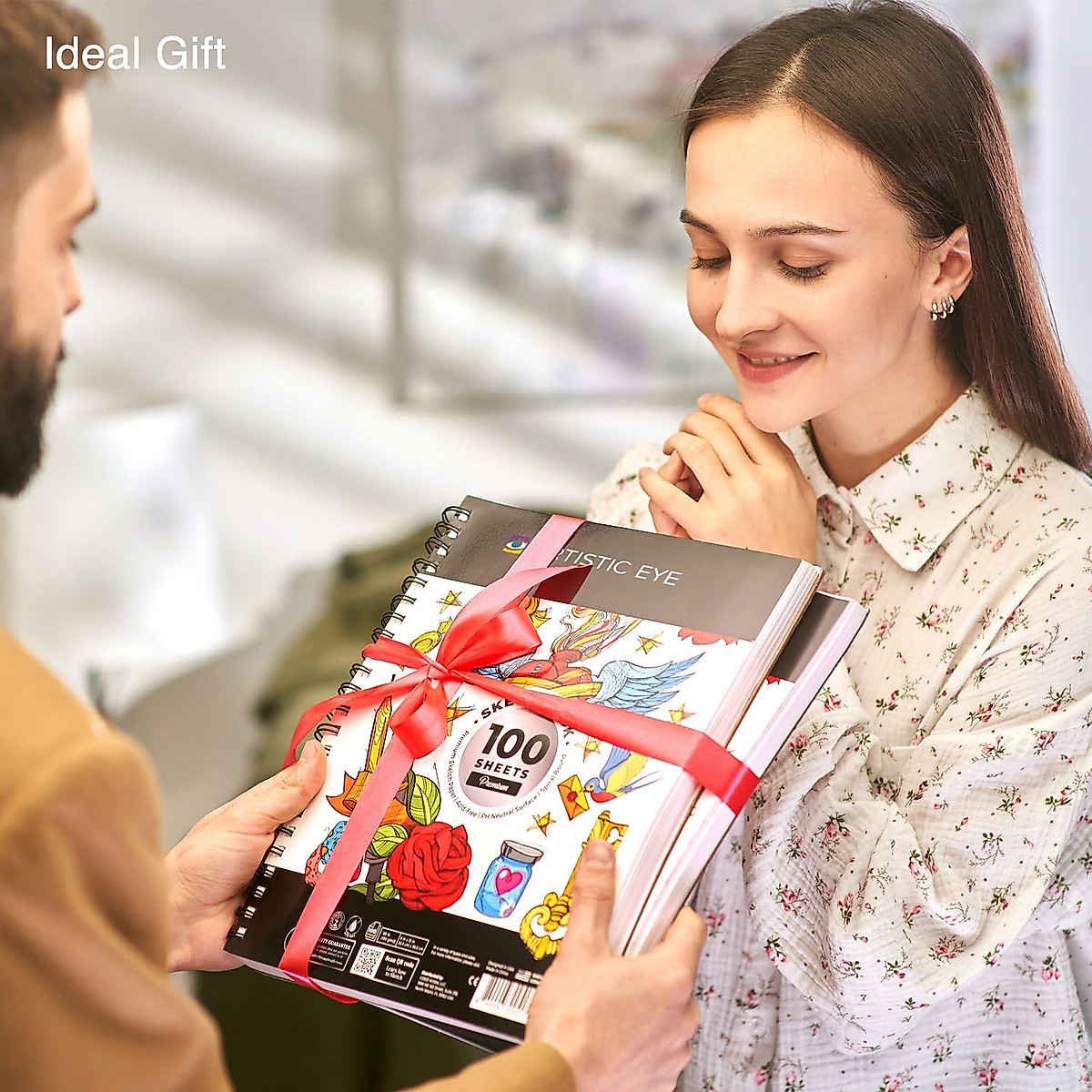 Artisto 9x12" Premium Sketch Book Set, Spiral Bound, Pack of 2, 200 Sheets (100g/m2), Acid-Free Drawing Paper, Ideal for Kids, Teens & Adults.