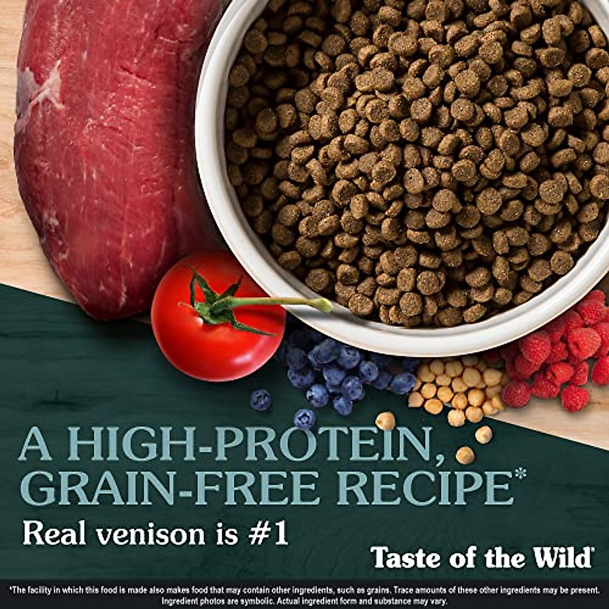 Taste of the Wild Grain Free High Protein Real Meat Recipe Appalachian Valley Premium Dry Dog Food (418037), 14-Pound