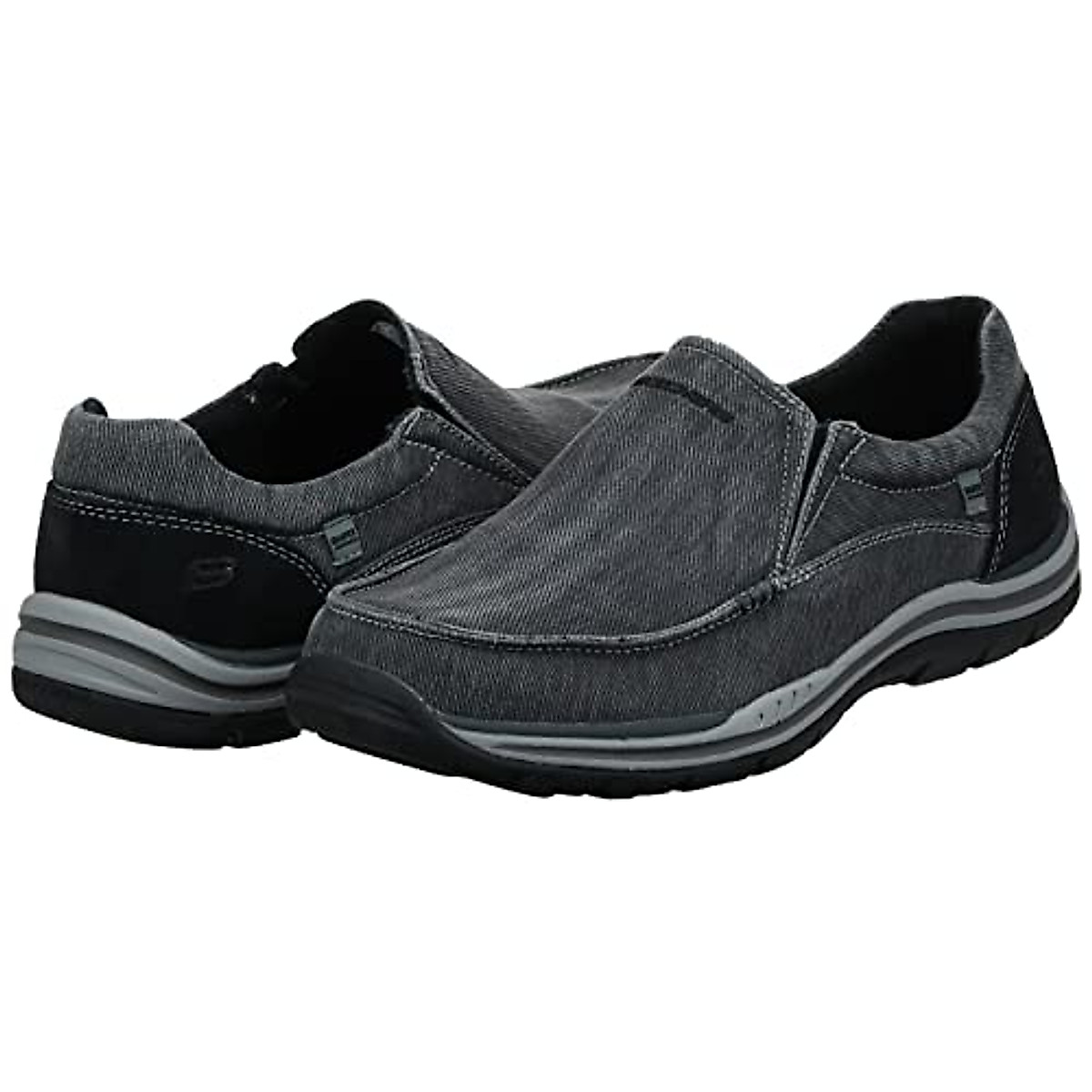 Skechers Men's Expected Avillo Moccasin, Black, 9.5 Medium US