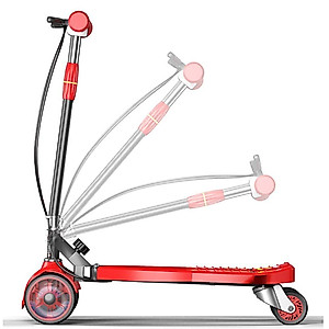 ygqtbc 4 Wheeled Scooter - Height Adjustable Push Swing Wiggle Scooters with Drifting Self Propelling for Boys/Girl/Adult Age 3 Years Old and Up (Color : Blue)