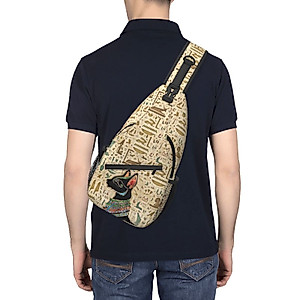 Ancient Egyptian Sling Bag Crossbody Chest Daypack Casual Backpack Egyptian Shoulder Bag Egyptian Decor