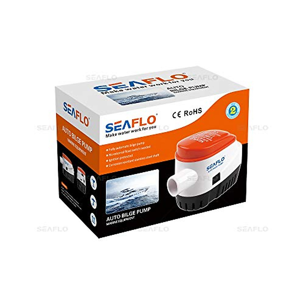SEAFLO Automatic Submersible Boat Bilge Water Pump 12v Auto with Float Switch-New 750gph 4 Year Warranty!