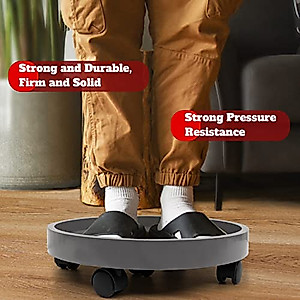 Coadura Plant Caddy with Wheels 14 Inch - 2 Pack Plant Caddy on Wheels Heavy Duty,Plant Dolly Plant Tray with Wheels Planter Caddies Indoor/Outdoor, Grey