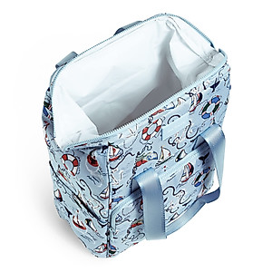 Vera Bradley Women's Recycled Lighten Up Reactive Backpack Cooler Lunch Bag, Gray Heather, One Size US