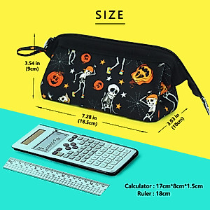 TYNGZEH Pencil Case Easy Grip Handle,Makeup Bag With Smooth Zipper, Halloween Multifunction Cosmetic Bag Durable Lightweight,Suitable For Boys, Girls And Adults