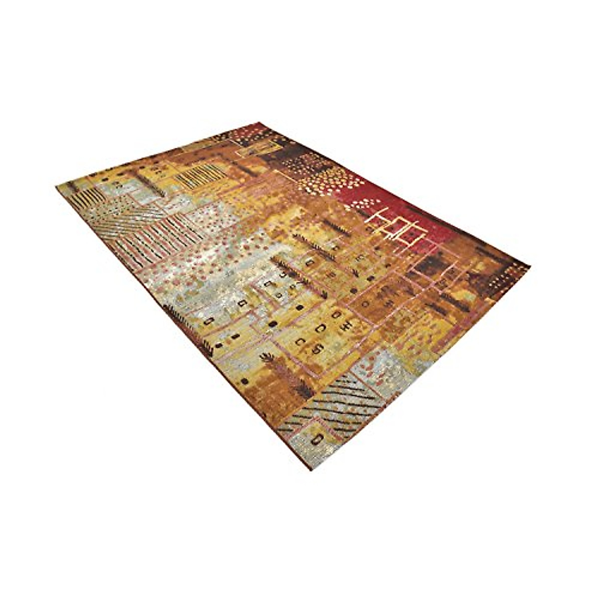 Unique Loom Outdoor Modern Collection Area Rug - Pine (5' 3" x 8' Rectangle, Multi/ Brown)