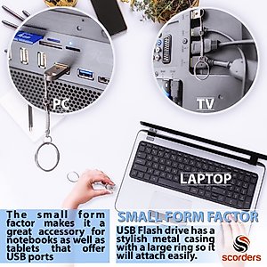 USB Flash Drive Mini | 512 GB Memory Stick | USB 2.0 Flash Drive | Metal Casing | Portable Thumb Drive | Lightweight with Large Capacity | Reliable and Stable Storage Capacity | Supports All OS |