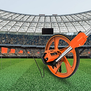 Zozen Distance Measuring Wheel with Marking Flags, Measure Wheel Collapsible Industrial Measuring Wheel in Feet and Inches with Carrying Bag