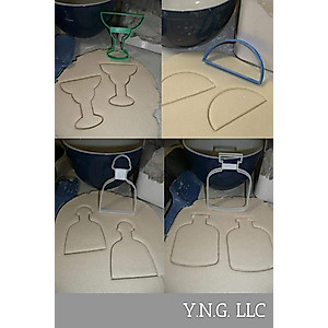 MARGARITAS MEXICAN COCKTAIL TEQUILA BOTTLES FIESTA PARTY SET OF 4 COOKIE CUTTERS MADE IN USA PR1344