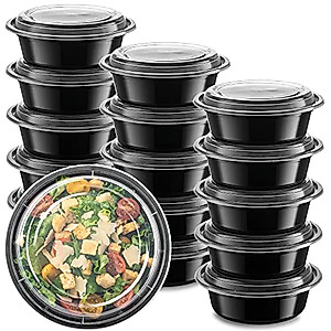 15-Pack meal prep Plastic Microwavable Food Containers Bowls for meal prepping with Lids (28 oz.) Black Reusable Storage Lunch Boxes -BPA-Free Food Grade -Freezer & Dishwasher Safe. - PREMIUM QUALITY