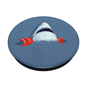 Funny-Shark-Baby-Swimming-Training-Teacher PopSockets PopGrip: Swappable Grip for Phones & Tablets