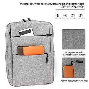 Travel Laptop Backpack, Anti-Theft Water Resistant Large Business Carry On Backpack , Durable Slim College School Computer Bookbag Gift for Men & Women Fits 17 Inch Notebook (Grey)