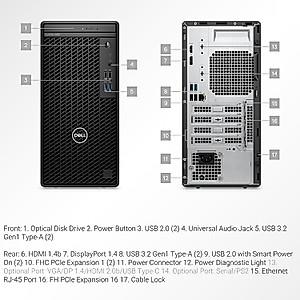 Dell OptiPlex 3000 Business Tower Desktop, 12th Gen Intel Core i5-12500 (Beat i7-11700), 32GB RAM, 2TB SSD, DVD, Display Port, Wired KB & Mouse, HDMI, Wi-Fi, Windows 11 Pro