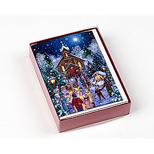 Midnight Mass Christmas Cards - Box of 15 Cards & 16 Foil Lined Envelopes