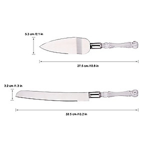AW BRIDAL Cake Cutting Set for Wedding- Mr and Mrs Cake Cutter, Wedding Cake Knife and Server Set Engagement Anniversary Birthday Gifts