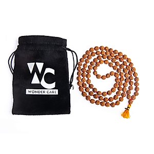 Wonder Care Certified Rudraksha Mala 5face(Panchmukhi) Authentic Genuine Rudraksha Beads Ornament Rosary Japa Mala Beads Necklace Puja | Prayer Beads | Meditation Beads (Rudraksha 10mm)