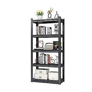 5 Tier Metal Shelving Unit 2000LBS Capacity Adjustable Garage Storage Utility Rack Heavy Duty Shelves Organization Shelf Warehouse Basement Kitchen Living Room Pantry - 31.5"W x 15.7"D x 63"H