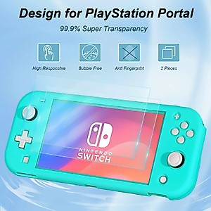 Accessories Kit for Nintendo Switch Lite - YOOWA Accessories Bundle with Carrying Case, Protective Cover case, 2-Pack Tempered Glass Screen Protector, Adjustable Play Stand, 6 Thumb Grips