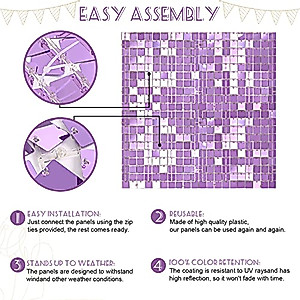 Light Purple Sequin Backdrop Shimmer Wall Backdrop 6ftx4ft Photo Backdrops for Birthday Anniversary Wedding Engagement Decorations