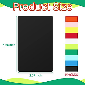 Tall Trading Card Dividers, Trading Card Page Dividers for Games Sports Baseball Card, 10 Colors Plastic Card Dividers, 2.7 x 4.2 Inch (50)