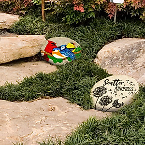Spoontiques - Garden Décor - Scatter Kindness Stepping Stone - Decorative Stone for Garden