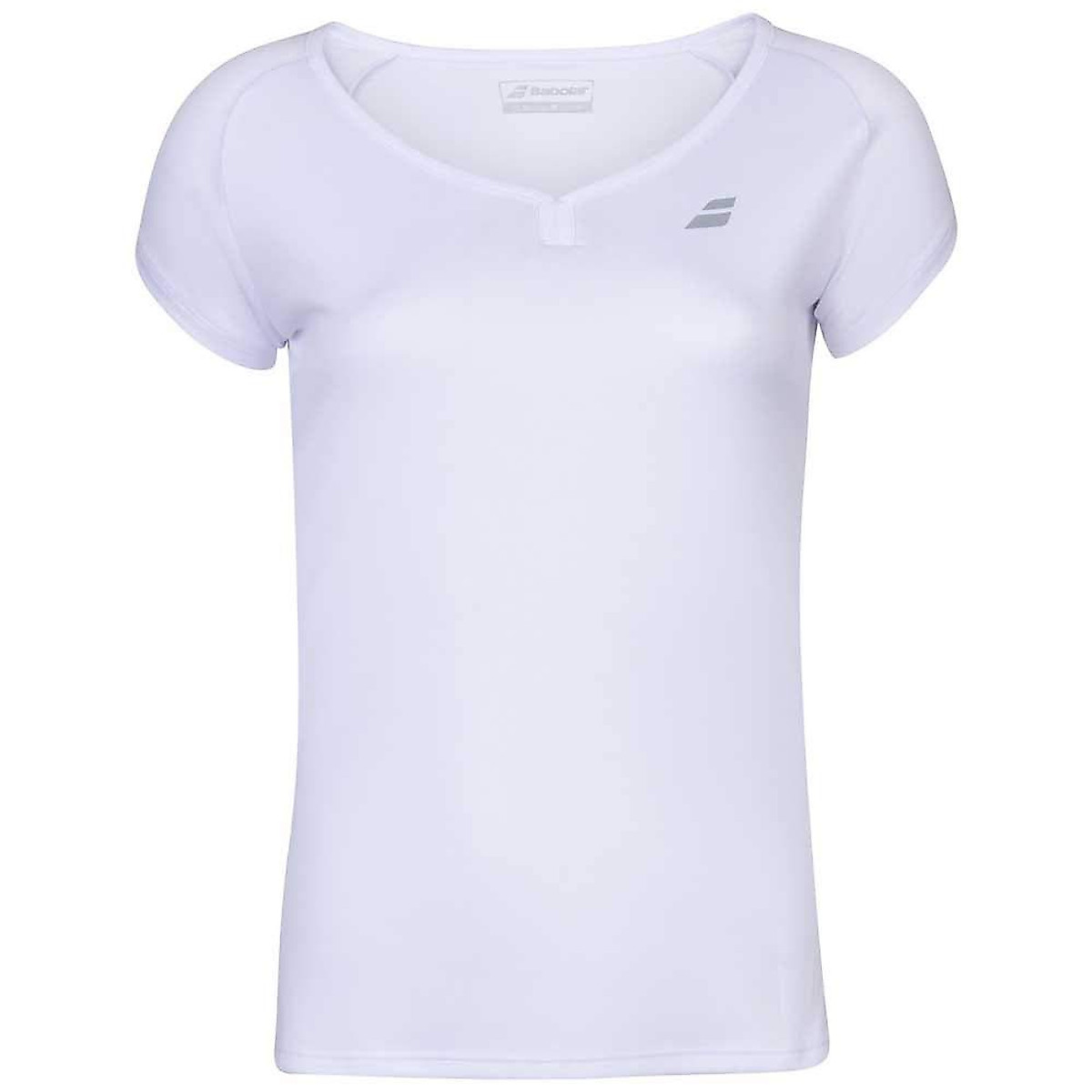 Babolat Women's Play Cap Sleeve Tennis Top, White/White (US Size Large)