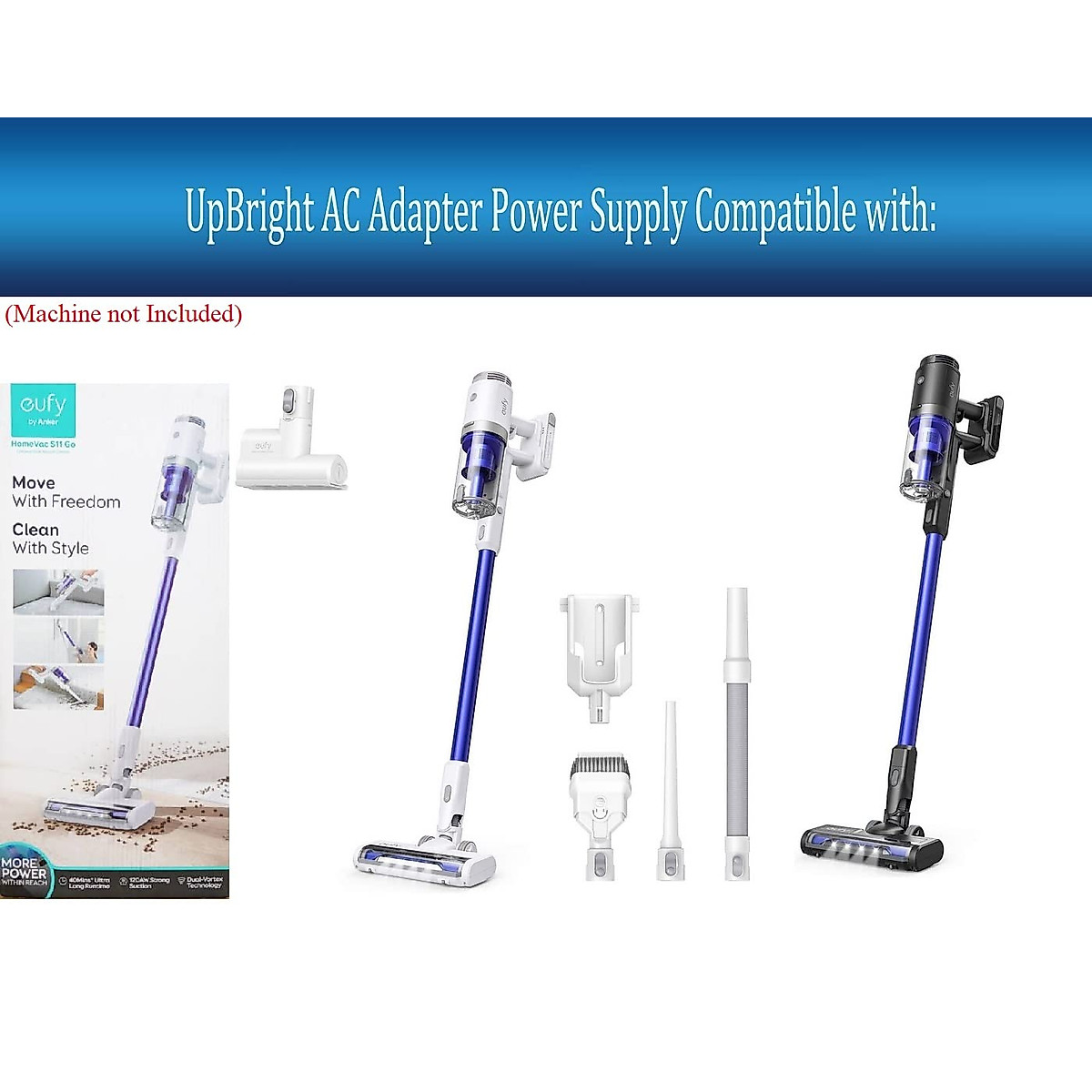 UpBright 30V AC Adapter Compatible with eufy by Anker HomeVac S11 Go Infinity Reach T2501 T2501011 AK-T2501111 T2501012 T2501112 T2501Z13 T2501Z23 25.2V Li-ion Battery Vacuum YLS0241A-T300080 Charger