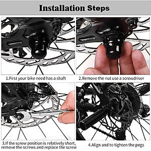 Vuwuma Amotor Bike Pegs Aluminum Alloy Anti-Skid Lead Foot Bicycle Pegs BMX Pegs for Mountain Bike Cycling Rear Stunt Pegs Fit 3/8 inch Axles (Black) 11