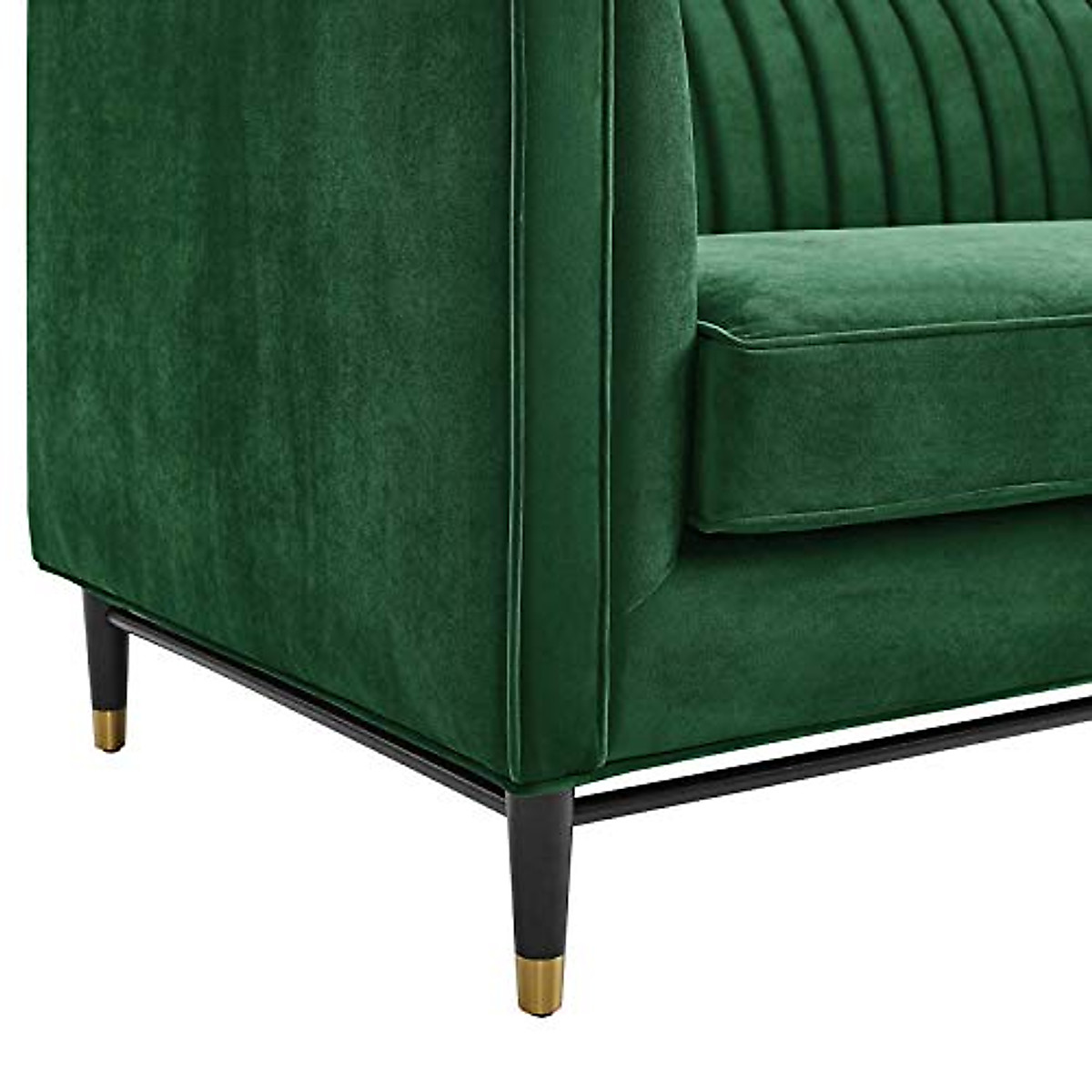 Modway Devote Channel Tufted Performance Velvet, Sofa, Emerald