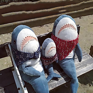 Ryttir 39.4 Inch XXL Giant Shark Stuffed Animals,Chubbier Shark Pillow Soft Shark Plush Shark Body Pillow Stuffed Shark Décor, Perfect Chrismas Stress Relief Gifts for Kids Women