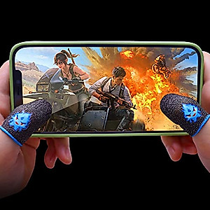 SamFansar Gaming Finger Cots Luminous Breathable Washable Mobile Game Thumb Gloves Compatible with Mobile Game A