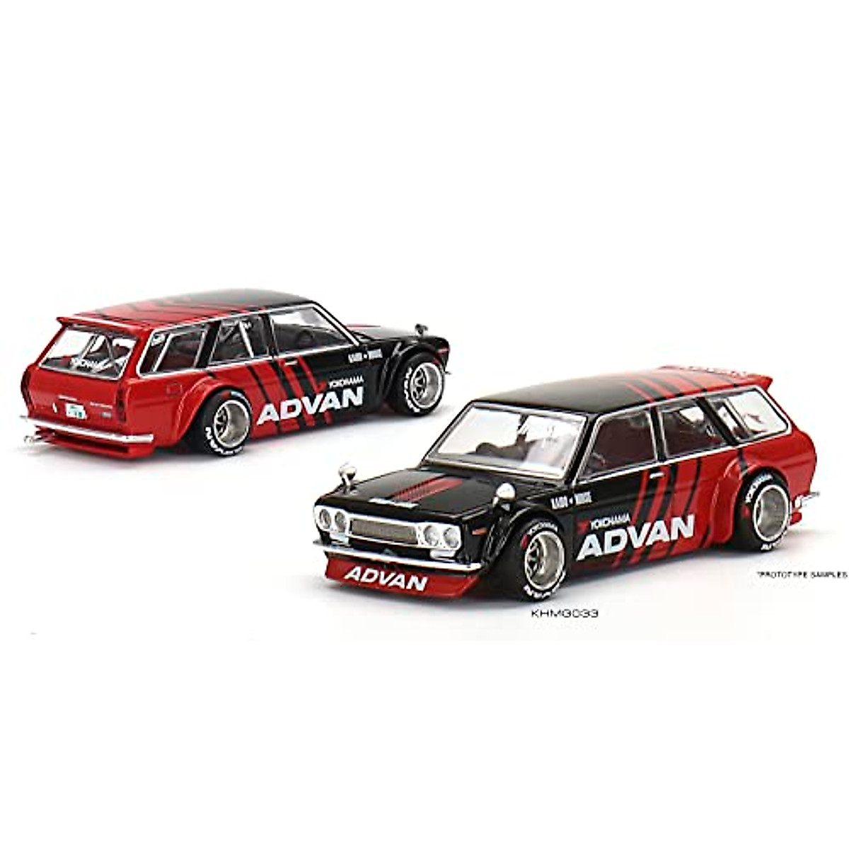 Datsun 510 Pro Street Wagon Advan Yokohama (by Jun Imai) Kaido House 1/64 Diecast Model Car True Scale Miniatures KHMG033