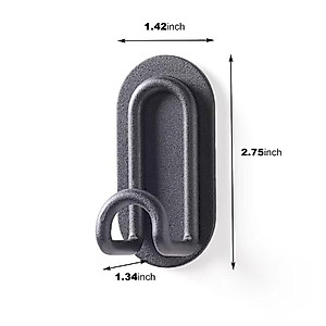 XZHXFXAdhesive Hooks,Matte Black Towel Hook,Sticky Hanger for Kitchen and Door,Bathroom Wall Hooks for Hanging Towel Robe Hat Coat Key,4Packs (Black)