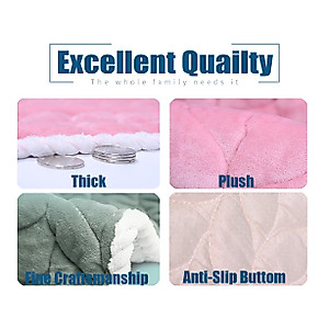 Liveinu Plush Fleece Incontinence Underpads Waterproof Reusable Incontinence Bed Pad Washable Incontinence Underpads 8 Cups Absorbency Mattress Protector for Adults, Kids and Pets Pink 35"x47"
