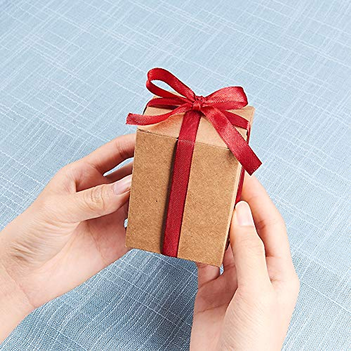 BENECREAT 60PCS Gift Boxes Brown Paper Boxes Party Favor Boxes 2.5 x 2.5 x 3 Inches with Lids for Gift Wrapping, Wedding Party Favors