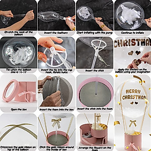 Surprise Gift Box for Women with Bobo Balloon & Letters for Happy Birthday, Mother’s Day, Valentine's Day, Anniversary. Premium Present with Mock Flowers for Mom, Wife, Girlfriend, Sister, Pink