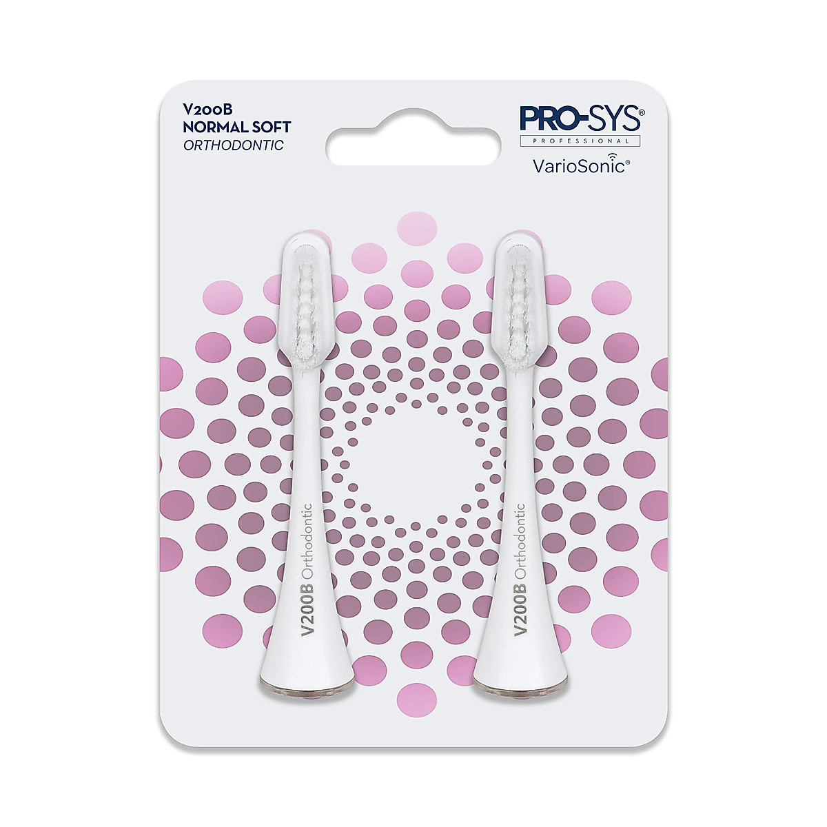 PRO-SYS VarioSonic Orthodontic for Braces, Dentures, Dental Implants Electric Toothbrush, Extra Soft Replacement Dupont Brush Heads, Rechargeable Power ADA Accepted Smart Sonic Toothbrush with Timer