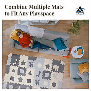 Soft Foam Baby Play Mat | Perfect Playmat for Tummy Time & Crawling - Extra Thick Padded Tiles Protect Infants & Toddlers from Hard Floors - with a Clean, Modern Design You'll Want to Show Off