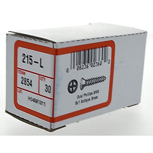 Hillman 2854 8 x 1-Inch Oval Head Antique Brass Decorative Sheet Metal Screw, 30-Pack