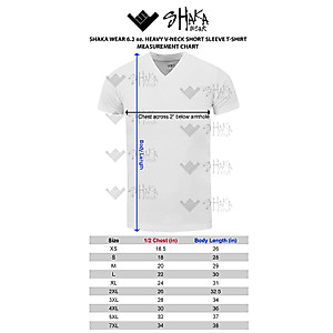 Shaka Wear Men's T Shirt – Basic Premium Heavyweight Cotton Short Sleeve V Neck Plain T Shirt Tee Top Tshirt Regular Big Size Orange 3XL